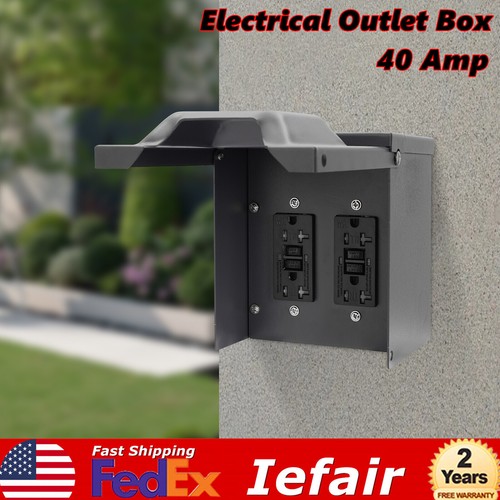 Power Outlet Box 20A 125V Electrical Outdoor Receptacle Box Waterproof ...