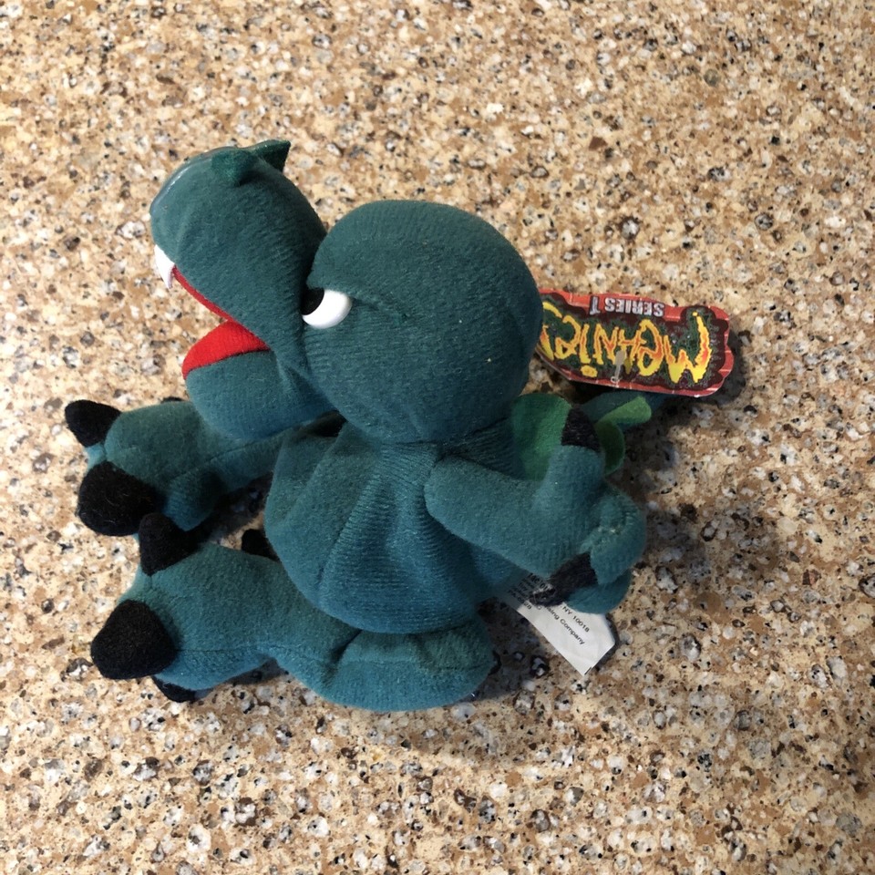 NEW MEANIES Boris the mucousaurus * series 1 bean bag plush Idea ...