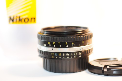 Nikon 50mm F/1.8 AI-S AIS E PRIME Pancake lens READ for FA FM2N F3 FE ...