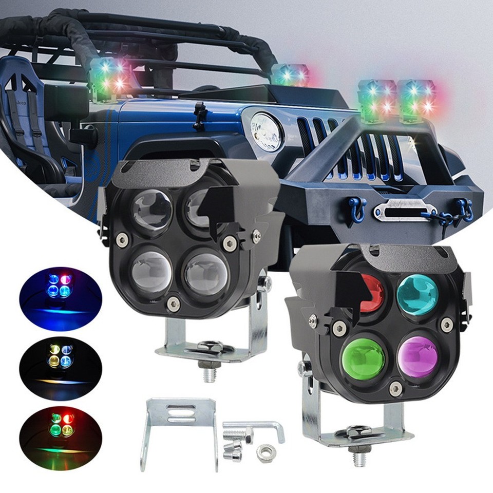 Compact and Lightweight 40W RGB Motorcycle Headlight with Waterproof ...