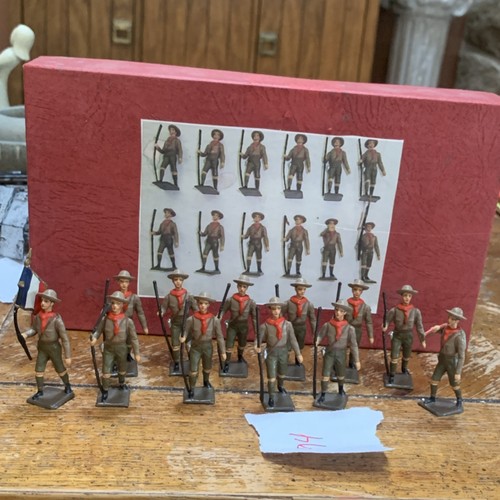 Vintage Mingot Lead Toy Soldiers Boy Scouts Figures Set Age Level 17 ...