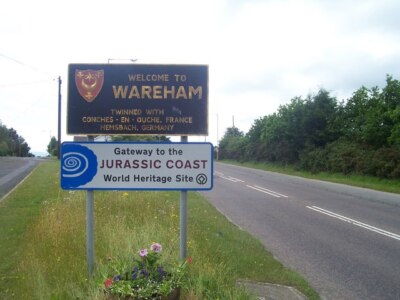 Photo 6x4 Wareham : Welcome Sign & Jurassic Coast Sign This is the sign ...