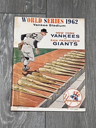 1962 World Series baseball program San Francisco Giants New York ...