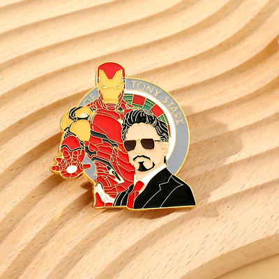 1x Tony Stark Iron Man Enamel Metal Pin Brooch Badge Lapel Souvenir ...