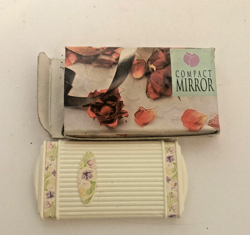 Vintage Floral Compact Mirror With Decorative Box | eBay