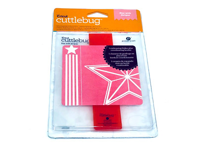 CRICUT CUTTLEBUG EMBOSSING FOLDER & BORDER STAR WITH STRIPES | eBay