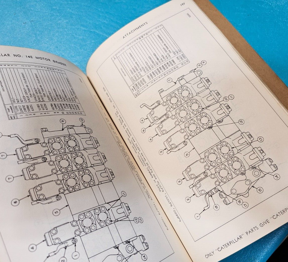 CAT Caterpillar No 14E PARTS MANUAL BOOK CATALOG LIST MOTOR GRADER sn ...