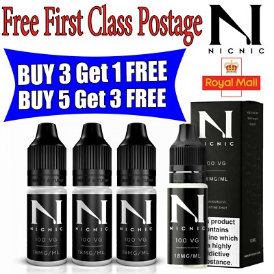 Nic Nic High VG 18MG 10ml Nicotine Shot creates 3MG E-Liquid | UK Made ...