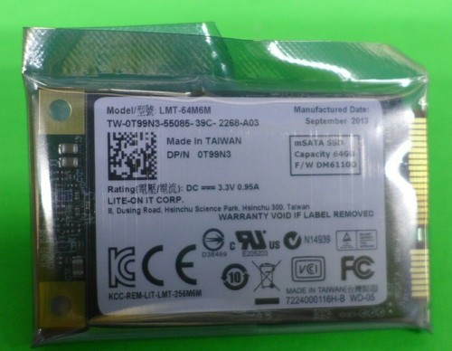 New Genuine Dell 64GB mSATA 6Gbps Internal SSD LMT-64M6M T99N3 | eBay