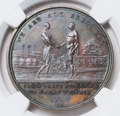 1807, Sierra Leone. Medallic Copper "Abolition of Slave Trade" Penny ...