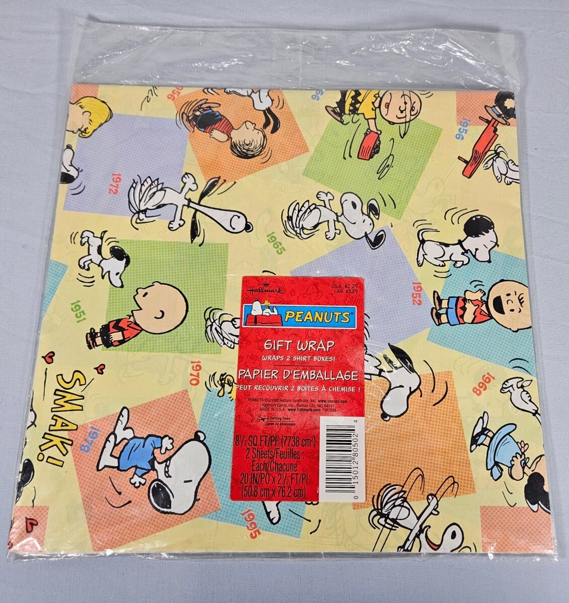 Vintage Peanuts Gift Wrap Paper New | eBay
