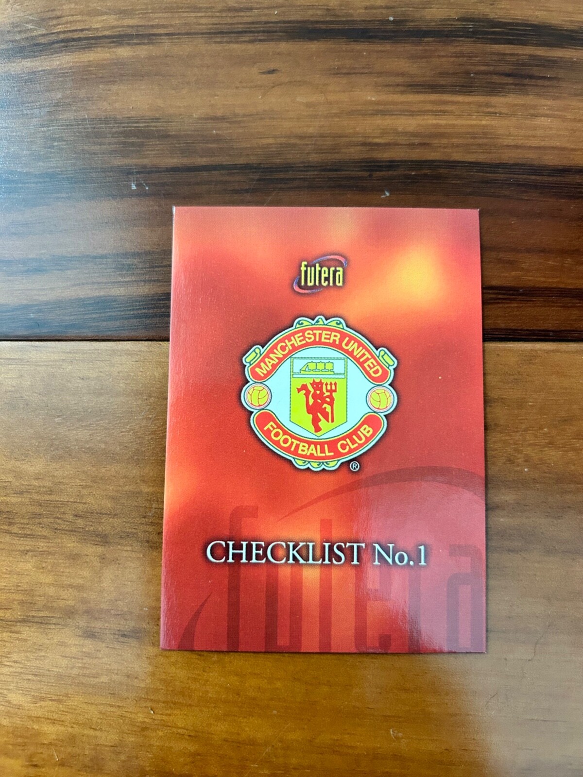 1997 Futera Manchester United Soccer Card LOGO CHECKLIST CARD Near Mint ...