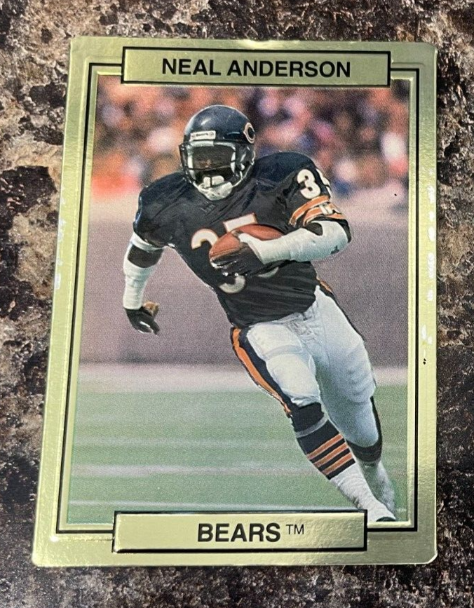 1989 NFL Officially Licensed Product Card # 1 Neal Anderson - Chicago ...