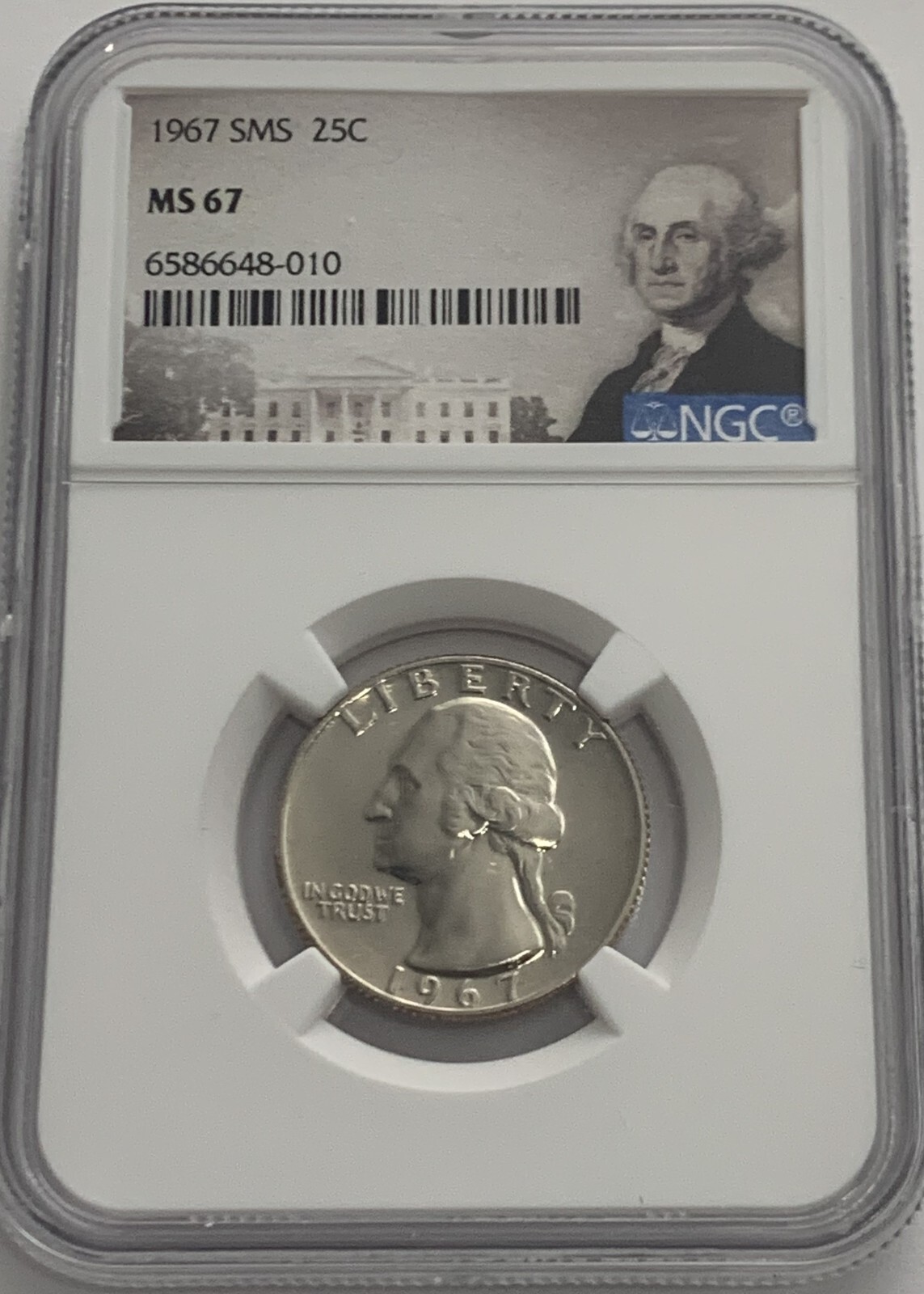 1967 SMS NGC MS67 WASHINGTON QUARTER 25C GEM SPECIAL MINT SET ...