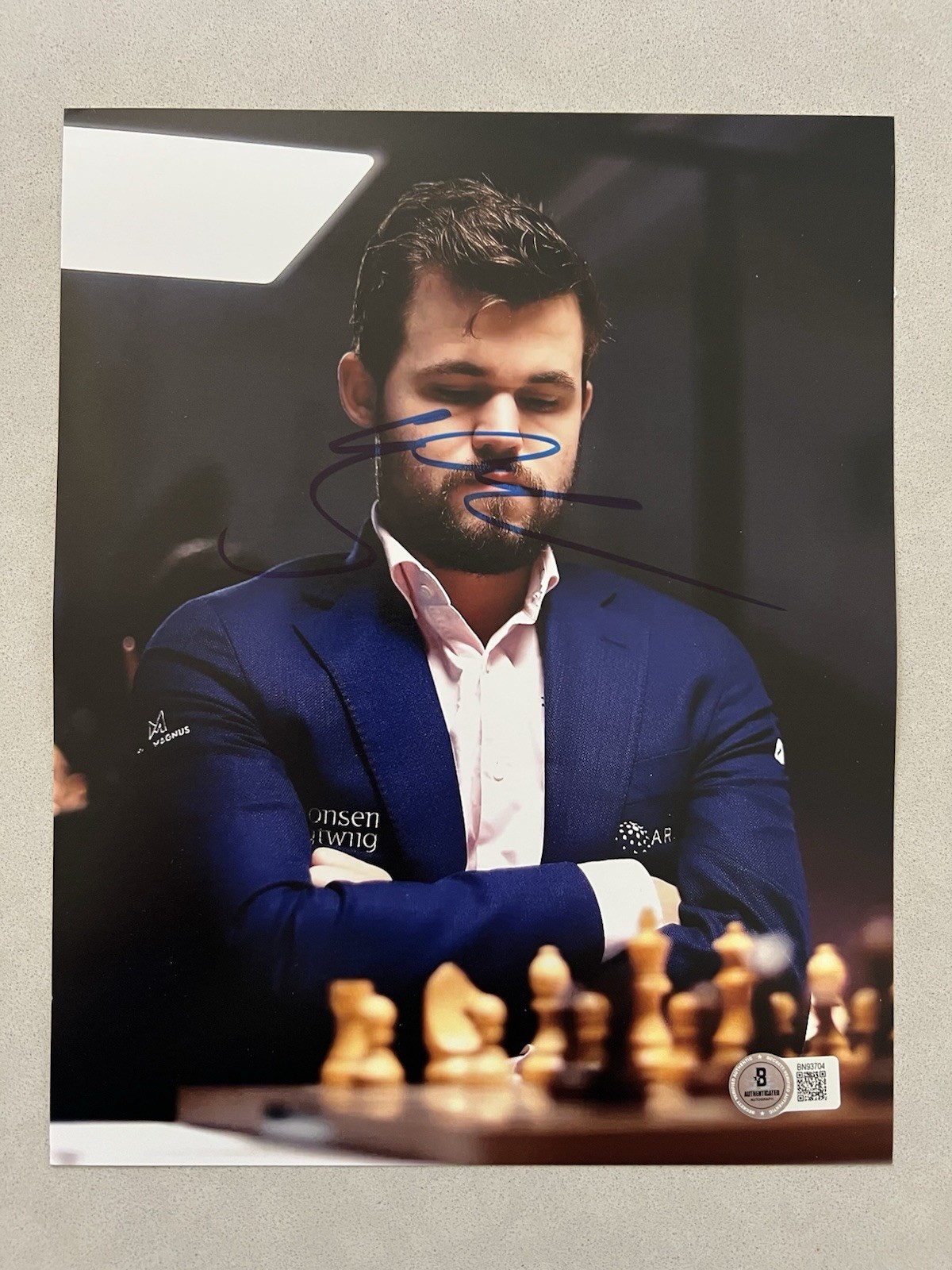 Magnus Carlsen autographed signed 8x10 photo Beckett BAS COA Chess ...