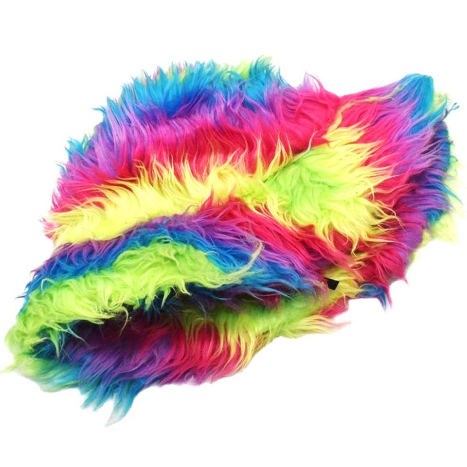 Colorful Bucket Hat Plush Bucket Hat Winter Fisherman Hat Clothing ...