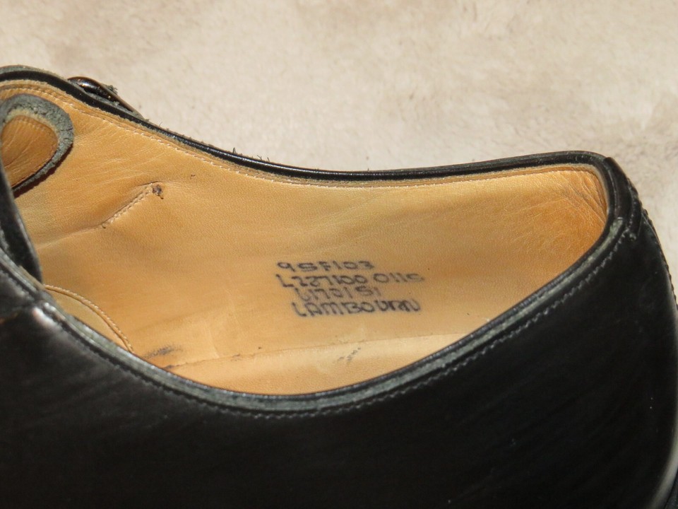 Church's Lambourn Black Leather Polished Binder Double Monk Loafers 10. ...