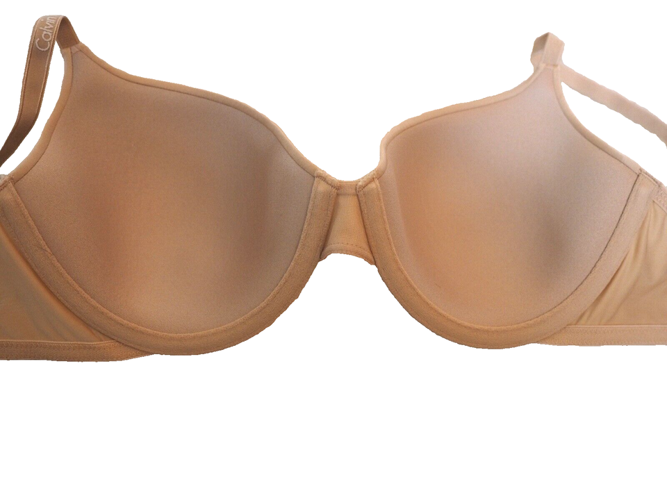 Calvin Klein- Sexy, Full Coverage Bra - Size 36B T-Shirt QP1037 Beige ...