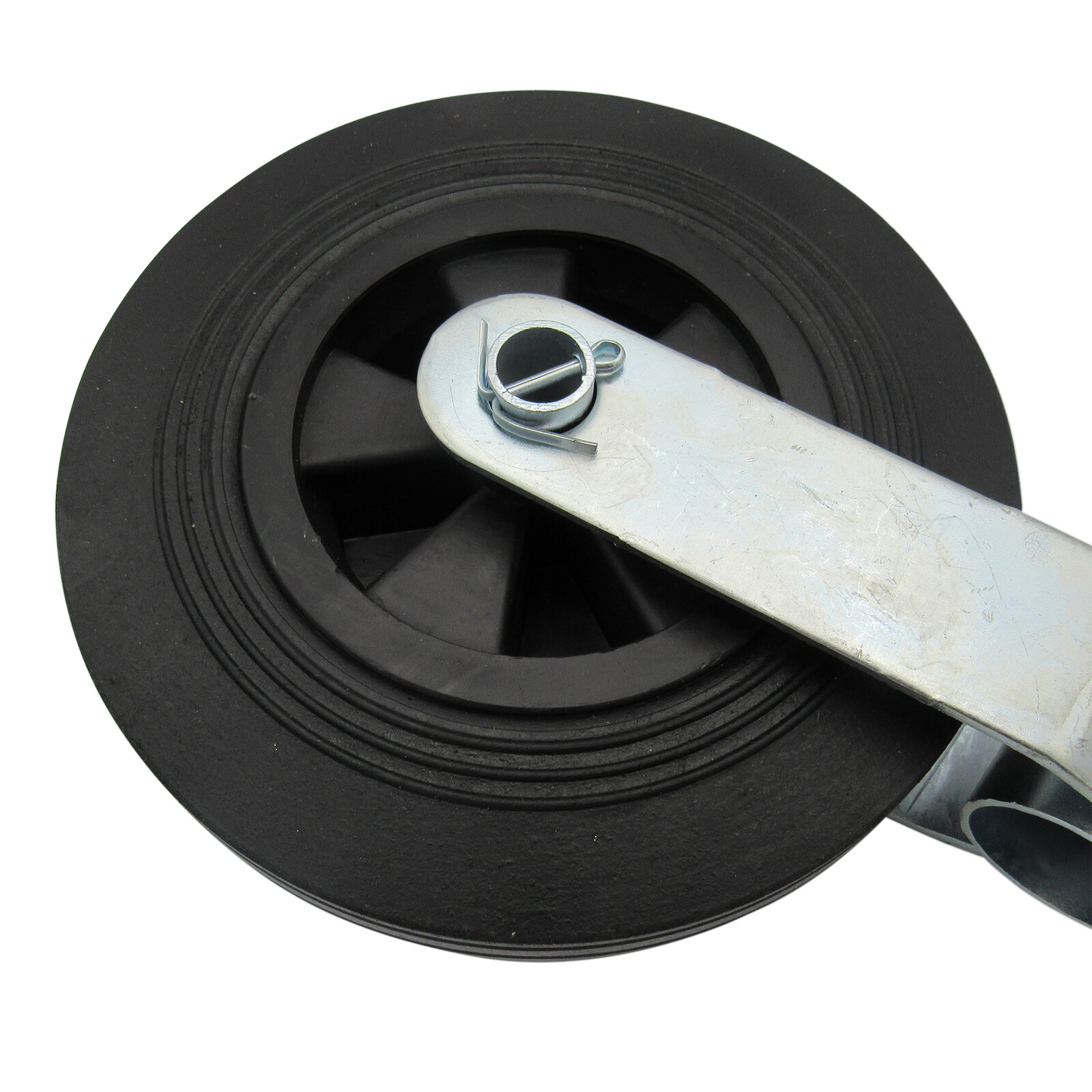 Heavy Duty Caravan Jockey Wheel 48MM (Trailer Plastic Rim Wind Up ...