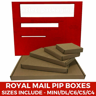 Royal Mail Large Letter Cardboard Postal Mailing PiP Boxes-Mini A6 DL ...