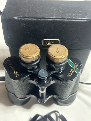 VINTAGE SELSI LIGHT WEIGHT LUMINOUS 7x50 1000 Yards Binoculars With ...