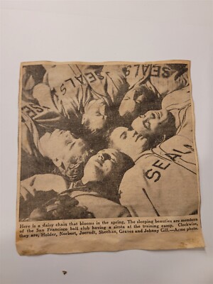 San Francisco Seals 1937 Brooks Holder Johnny Gill Ash Joerndt Ted ...