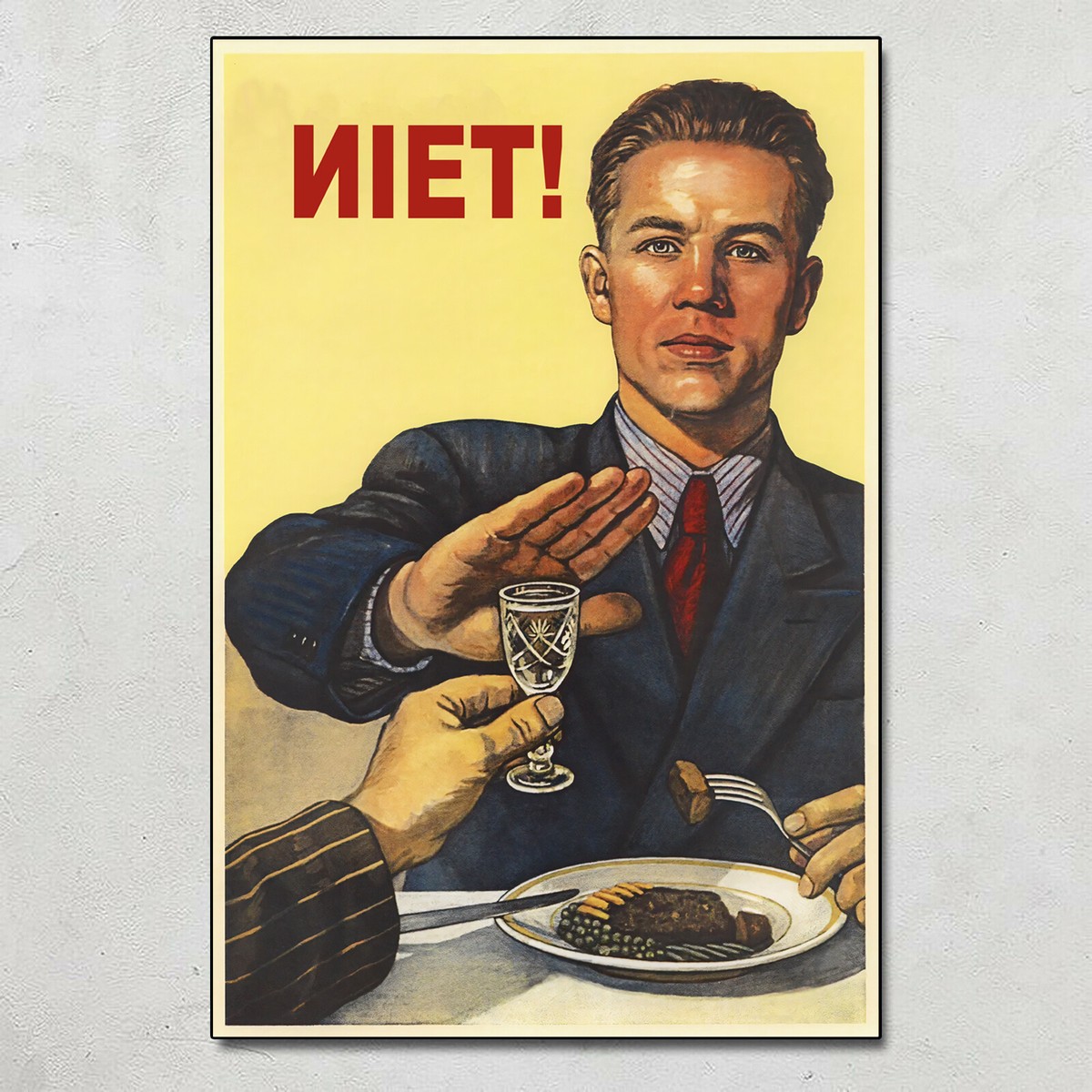 Anti Drinking Poster Soviet
