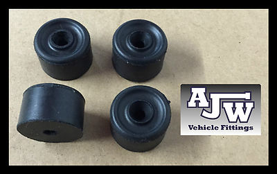 4 x Large Round Rubber Buffer Button Door Stop Dropside Horsebox ...