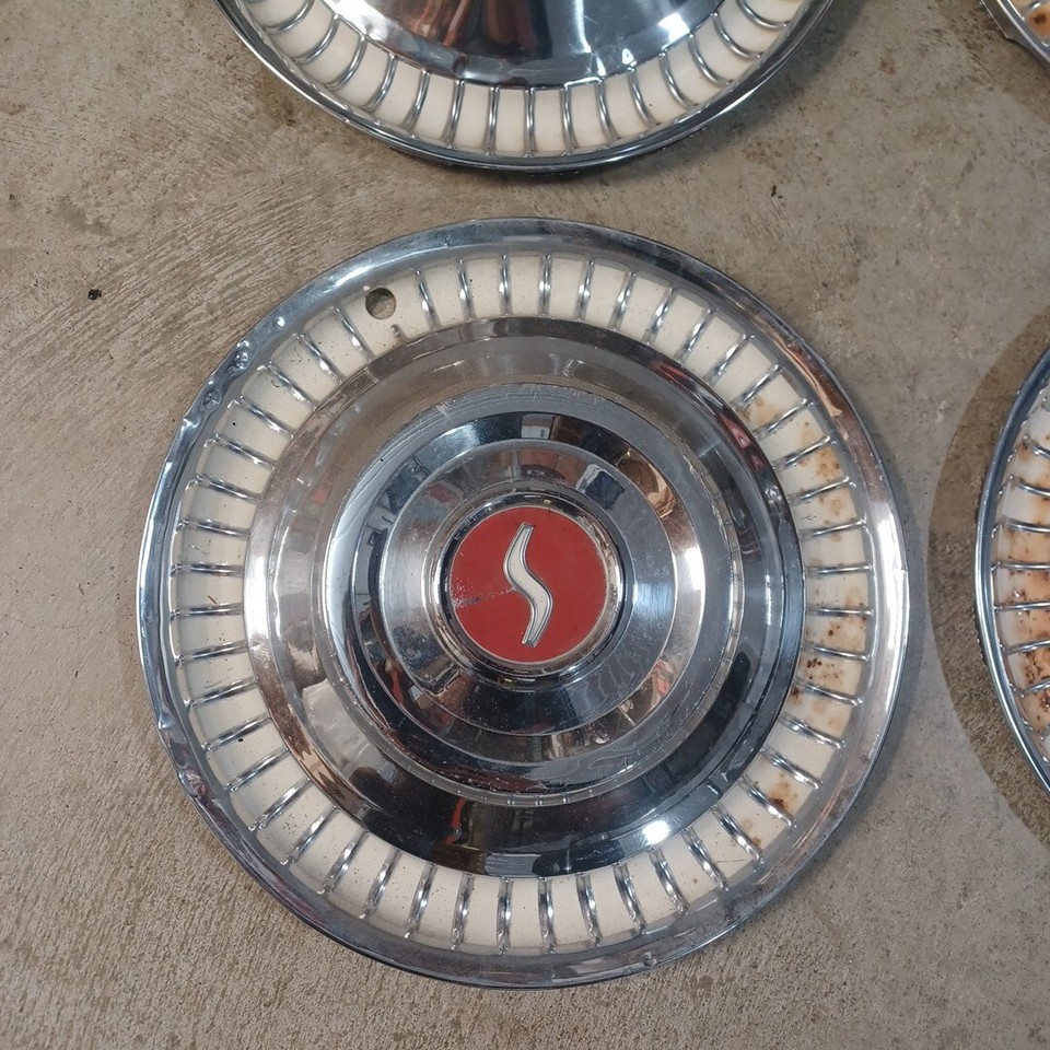 Original 1962 Studebaker Lark 15” Hubcaps Hub Caps Lot of 4 Driver ...