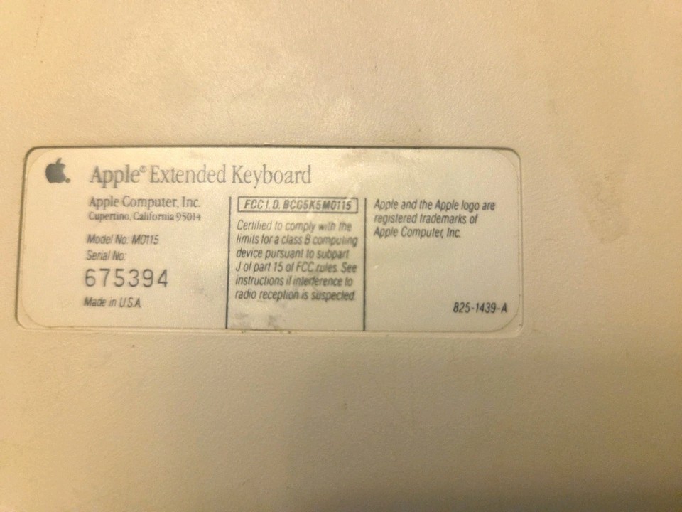 Lot Of 4 Vintage Apple Mac Extended Keyboard 1st & 2nd Gen, MacPro ...