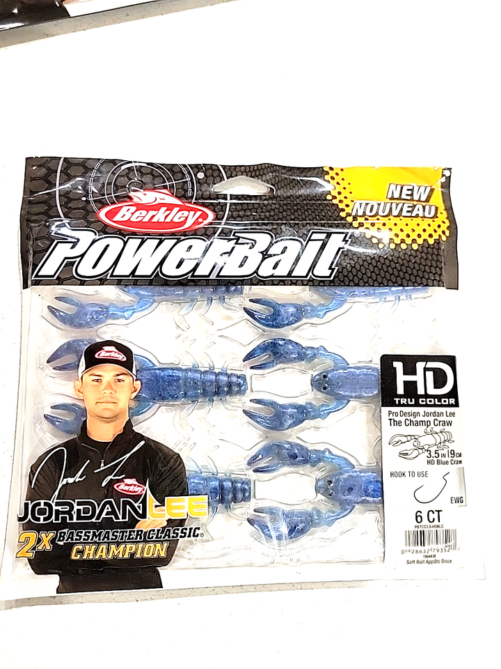4 NEW PACKS OF Berkley Powerbait 3.5" The Champ Craw 6 count ea. pack ...