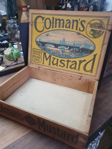 Antique Colman's Mustard Wooden Box Shop Display Original | eBay UK