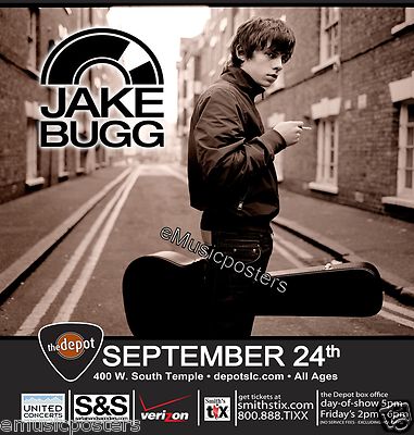 JAKE BUGG 2013 SALT LAKE CONCERT TOUR POSTER - Indie Folk Rock Music ...