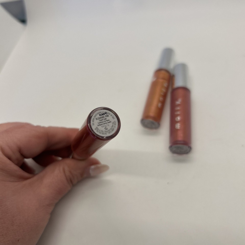 Mally 3 Liquid Light Lustrous Lip Gloss Gleaming Pink, Dazzling Peach ...