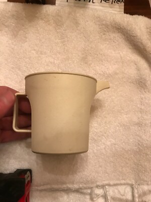 Vintage Tupperware Creamer Or Sugar Almond Base 1414-4 Blue Push Top ...