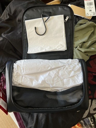 Men's Toiletry and Travel Kit Perry Ellis Portfolio Faux Pebble Leather ...