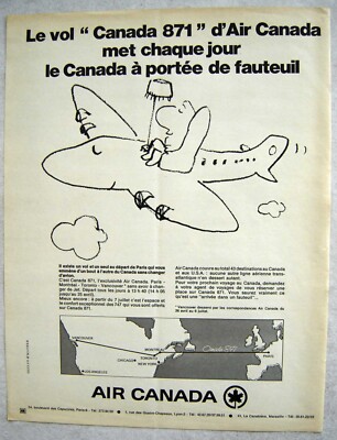 Publicité Papier - AIR CANADA - Canada 871 de 1971 | eBay