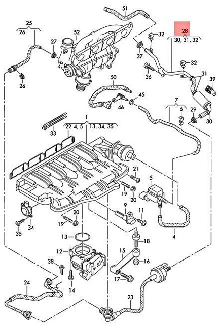 Genuine Audi Hose 06H-133-514-AJ for sale online | eBay