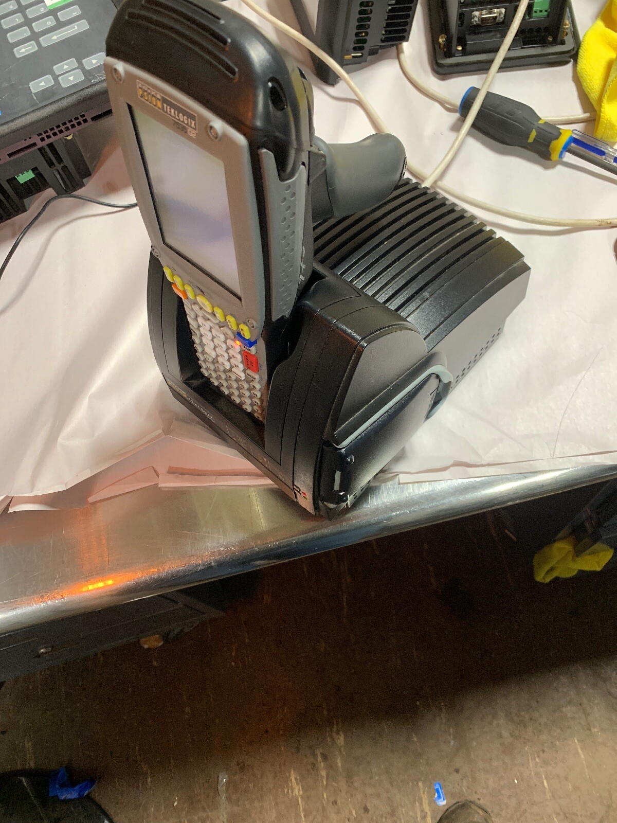 PSION TEKLOGIX 7535 G2 BARCODE SCANNER Win CE 5.0 W/ DOCKING CHARGING ...