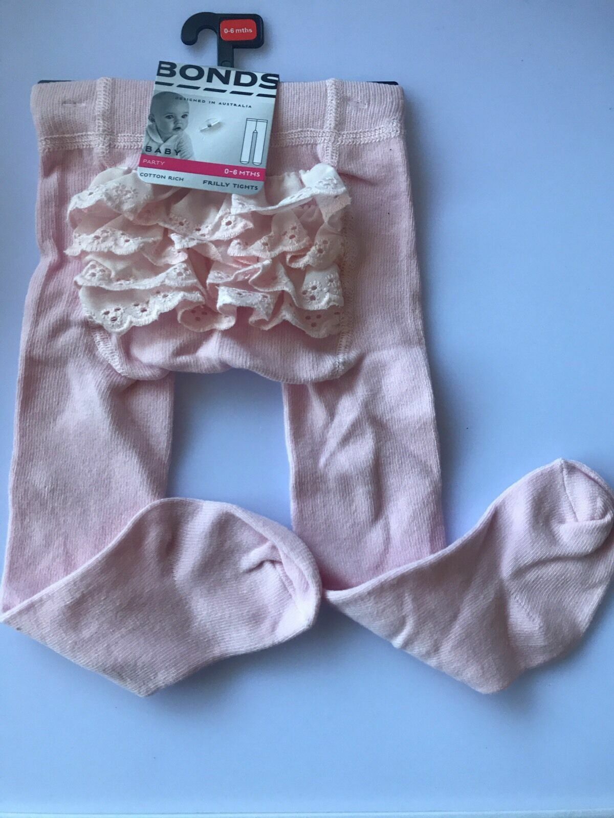 2pairs Girls Kids Baby Bonds Pink Bottom Frilly lace Warm Tights ...