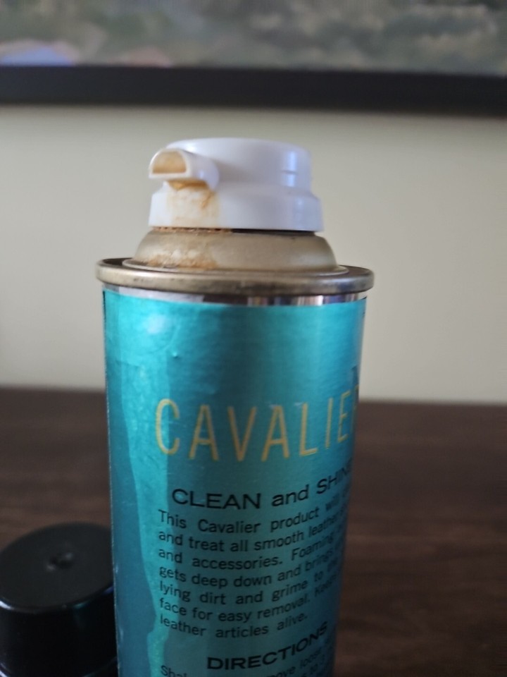 Vintage Cavalier Clean And Shine Leather Cleaner Full Can 7 Oz | eBay