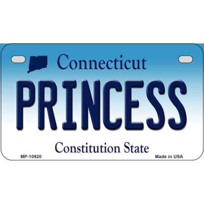 Princess Connecticut Novelty Metal Motorcycle Plate MP-10920 | eBay