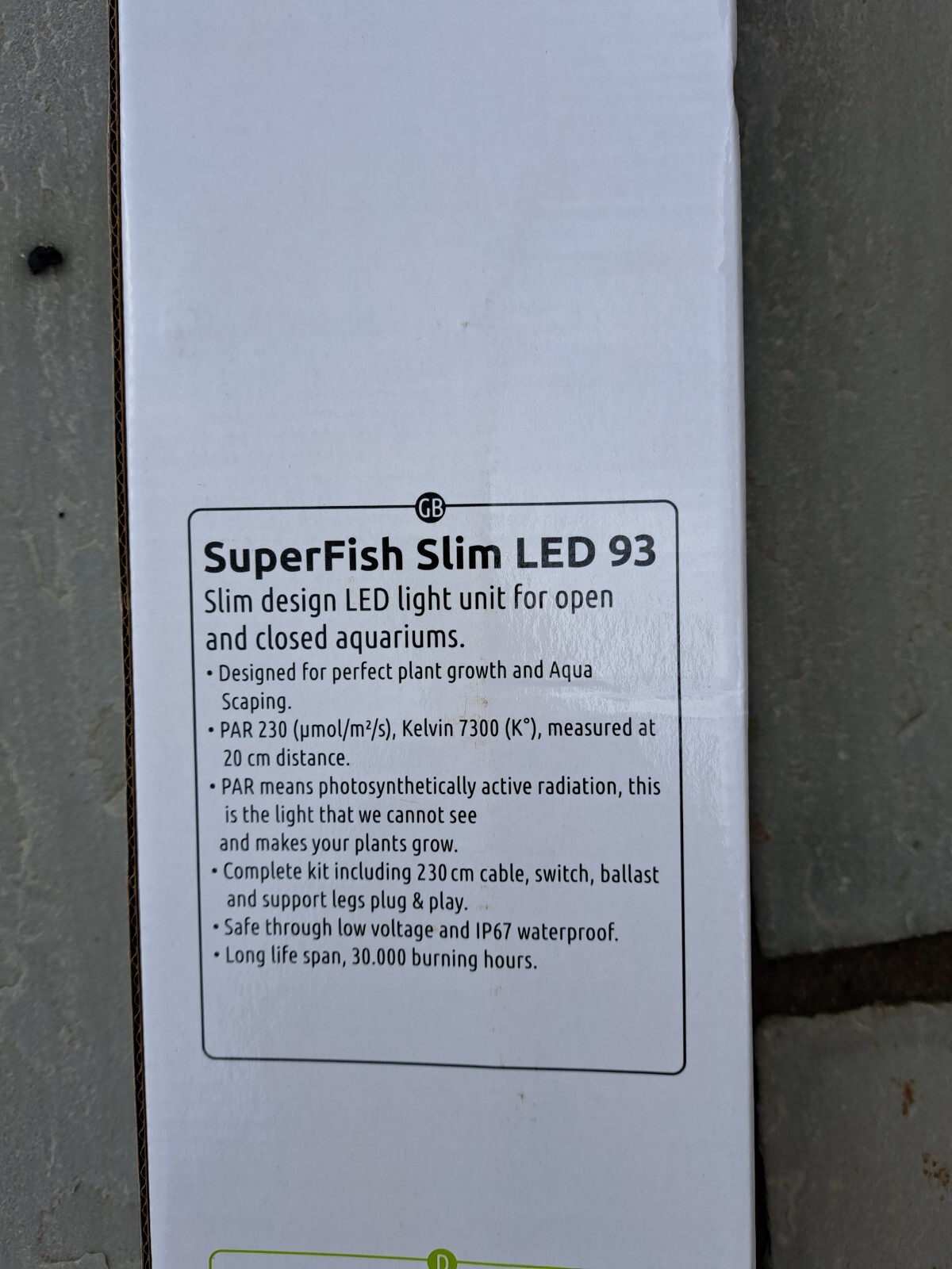 Superfish Slim LED Plant Aquarium Fish Tank Light & Controller 45-93cm ...