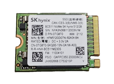 SK Hynix BC511 512GB M.2 2230PCIe Gen3x4 NVMe SSD HFM512GDGTNI-82A0A ...