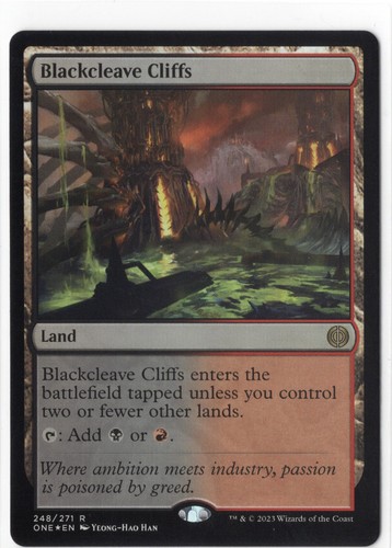MTG FOIL Blackcleave Cliffs Phyrexian: All Will Be One Magic the ...