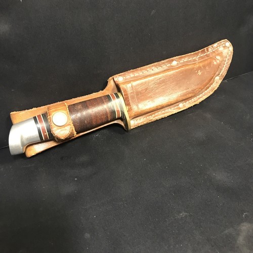 WESTERN CUTLERY L66 FIXED BLADE HUNTING KNIFE w/ORIGINAL SHEATH ...