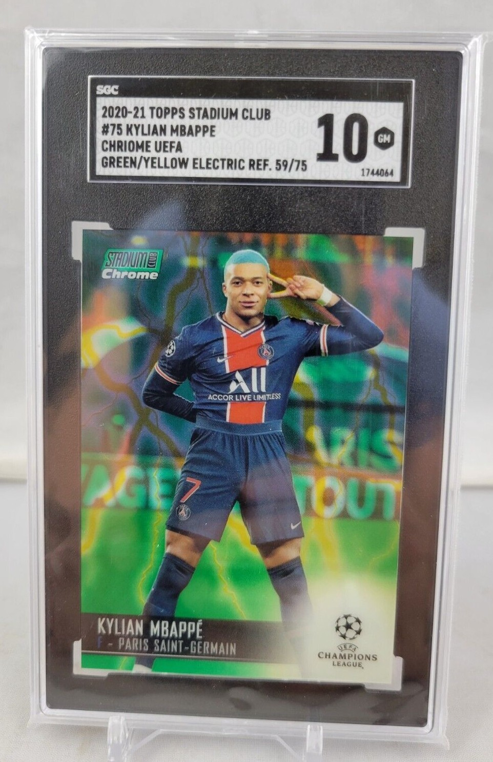 2020-21 Topps Stadium Club Chrome Uefa Champions League - Kylian Mbappe ...