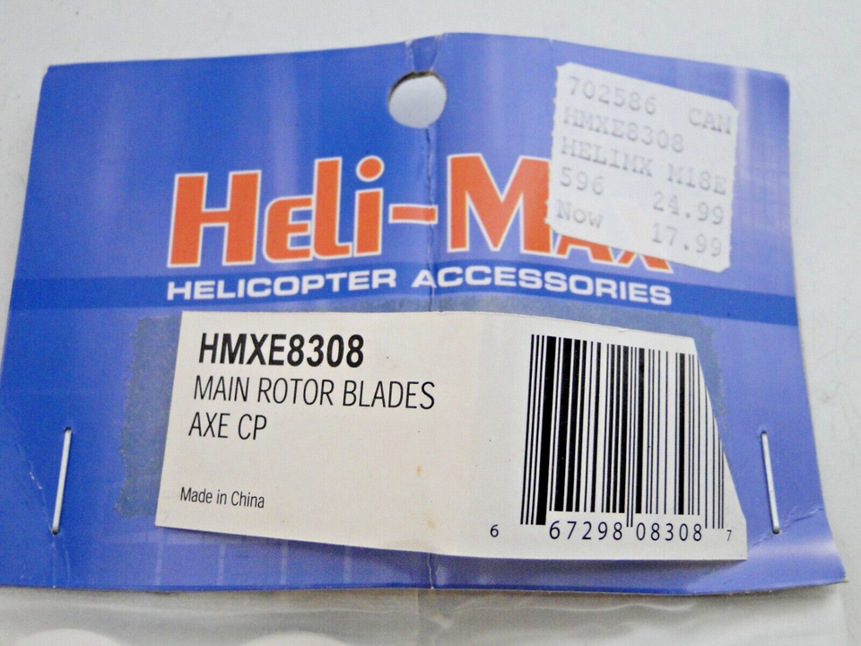 HeliMax Main Rotor Blades Axe CP RC Helicopter Heli-Max HMXE8308 New ...