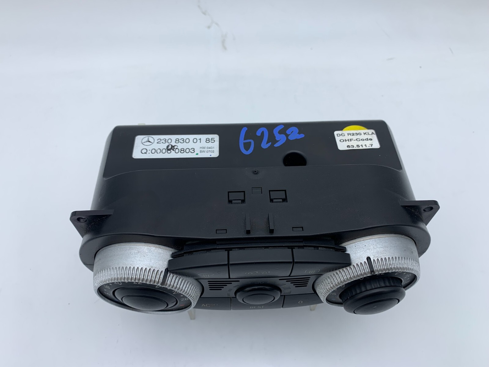 Mercedes-Benz R230 SL 2006 Heater Control Assembly 2308300185 for sale ...
