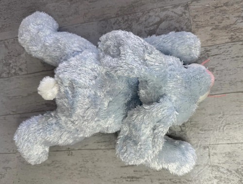 Ty Blue Rabbit Plush Rattle Pillow Pal Bunny Baby Huggybunny 13" Toy ...